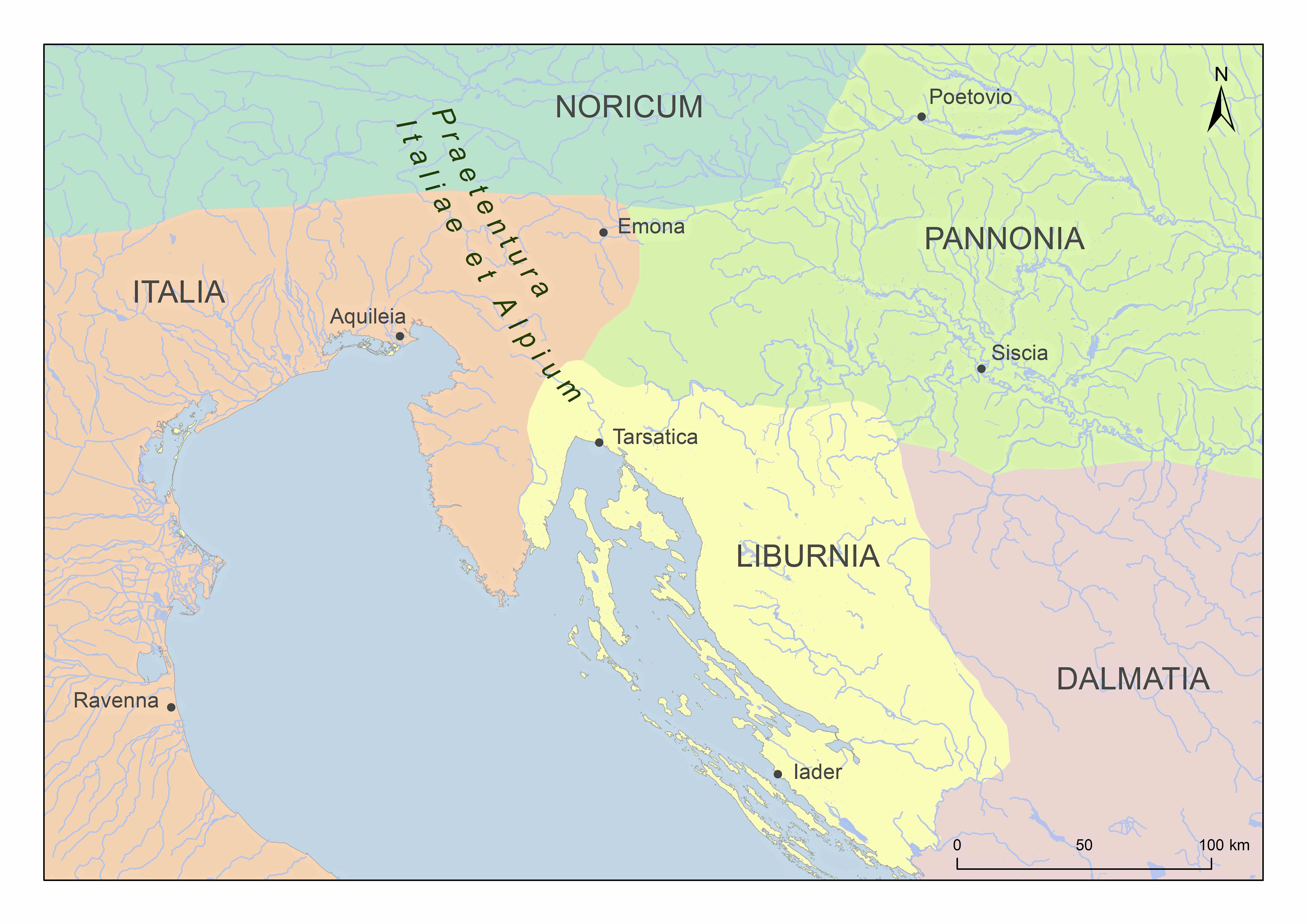Lucius Artorius Castus and the borders of the province of Liburnia with ...